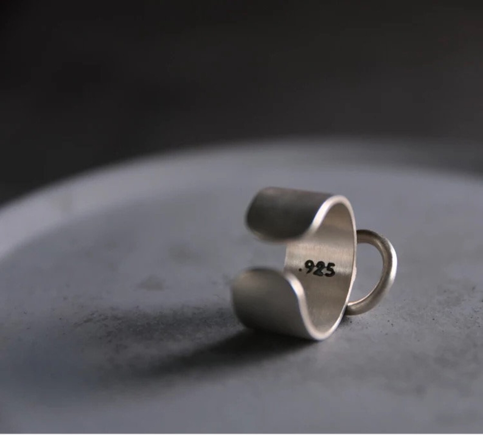 Wide 925 Sterling Silver Plain Big Adjustable Open Finger Ring - Etsy