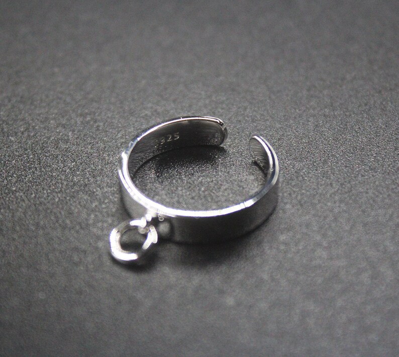 925 Sterling Silver Open Ring Band/ Geometric Circle Pendant/ | Etsy