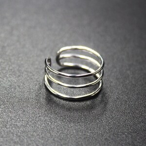 Three Line Adjustable Ring Midi Ring Knuckle Ring 925 Sterling - Etsy