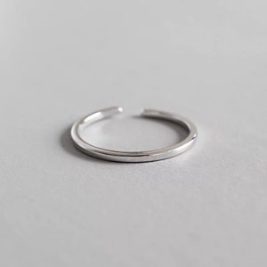 Thin Sterling Silver Stackable Rings Opening Ringsilver - Etsy