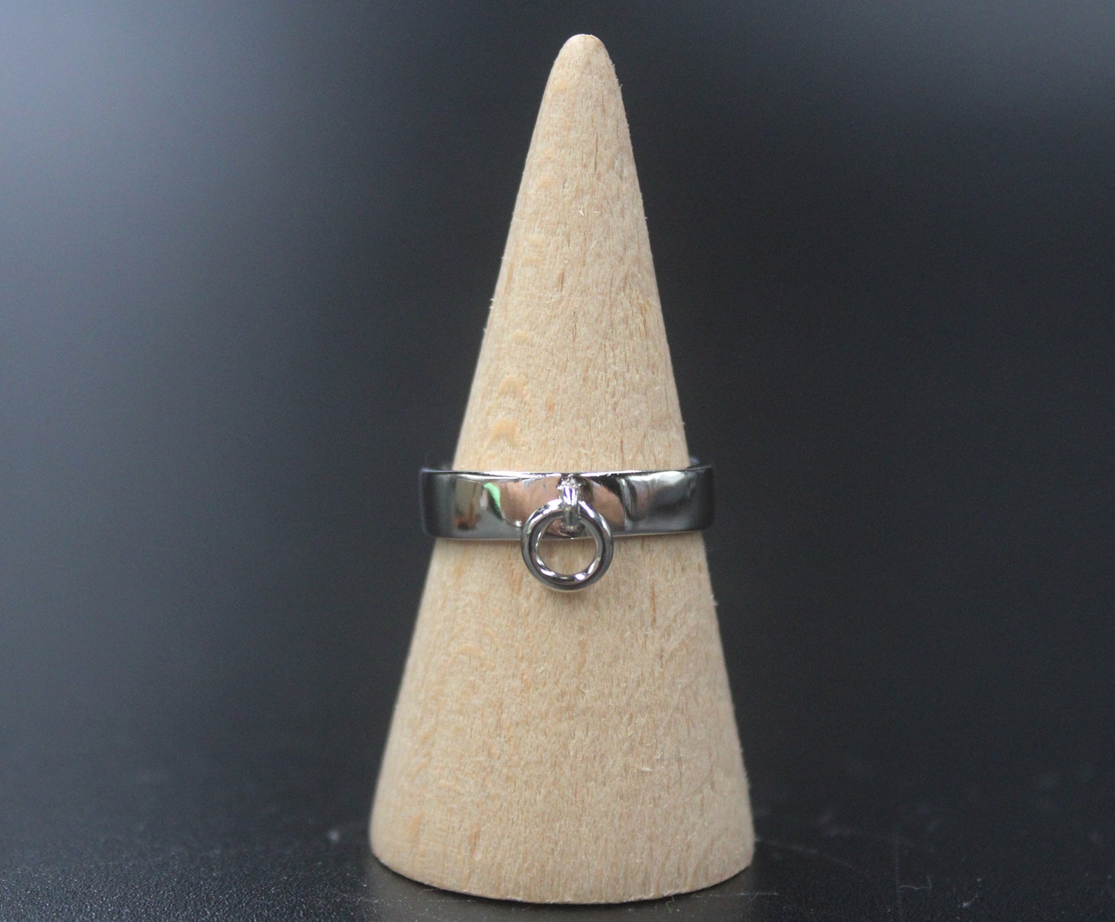 925 Sterling Silver Open Ring Band/ Geometric Circle Pendant/ | Etsy