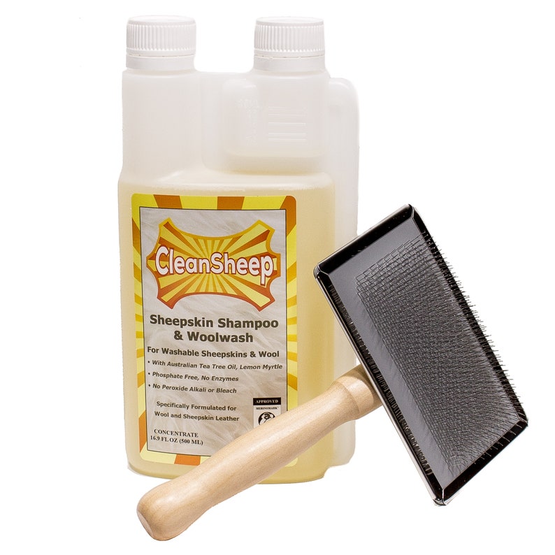 Cleansheep Brand Sheepskin Cleaning Kit: Brush + Shampoo Bundle - Etsy