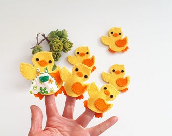 5 Little Ducks Finger Puppet Play Set. 5 Little Ducks Finger - Etsy
