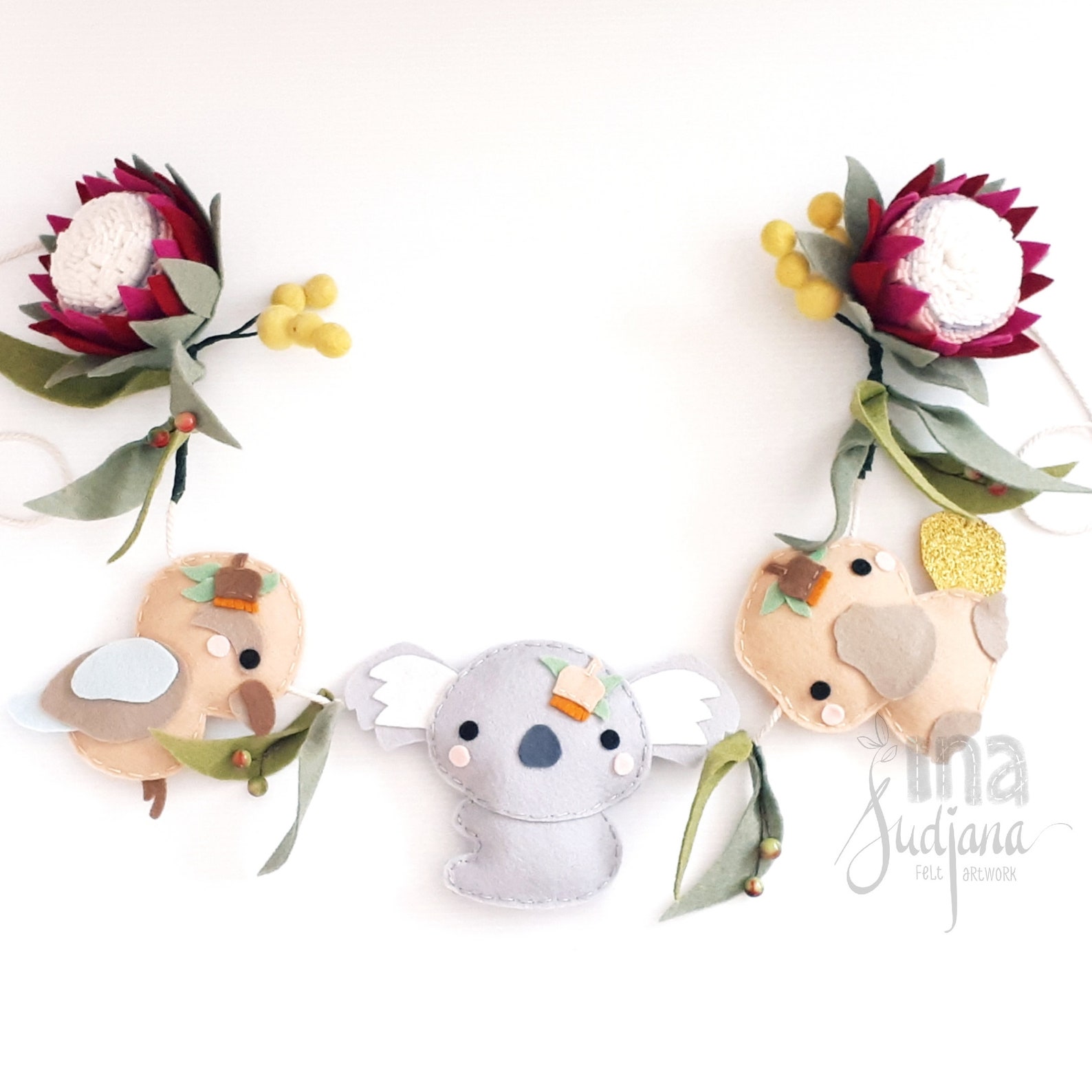 Australian Native Animals Garland, Nursery Decoration, Koala Kangaroo ...