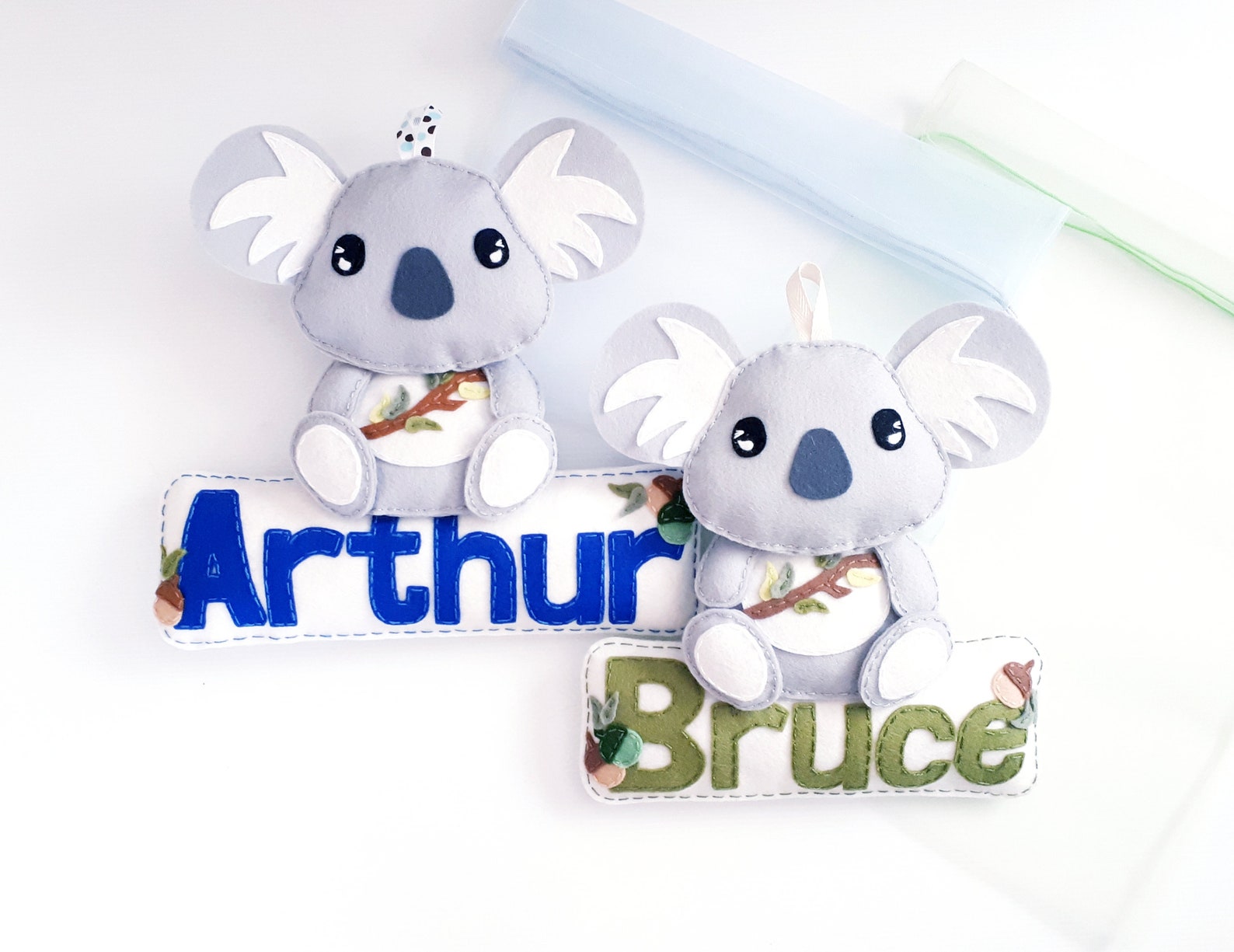 Koala - Designed-to-order Personalised Felt Name Banner / Plaque ...