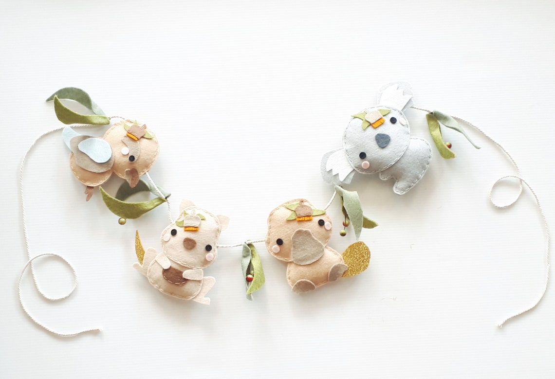 Australian Native Animals Garland Nursery Decoration Koala - Etsy Australia