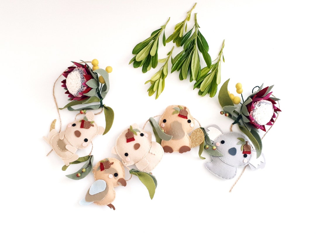 Australian Native Animals Garland, Nursery Decoration, Koala Kangaroo ...