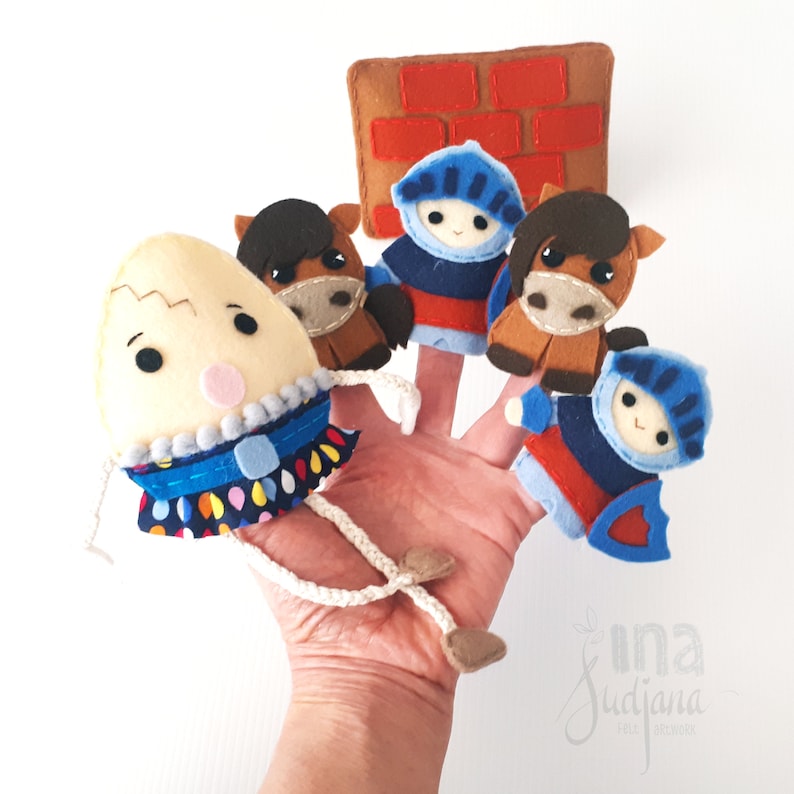 Humpty Dumpty Felt Finger Puppets Pretend Play Perth - Etsy Hong Kong