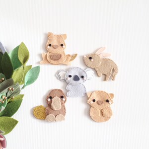Australian Animals Fauna - Felt Finger Puppets, Pretend Play, Koala ...