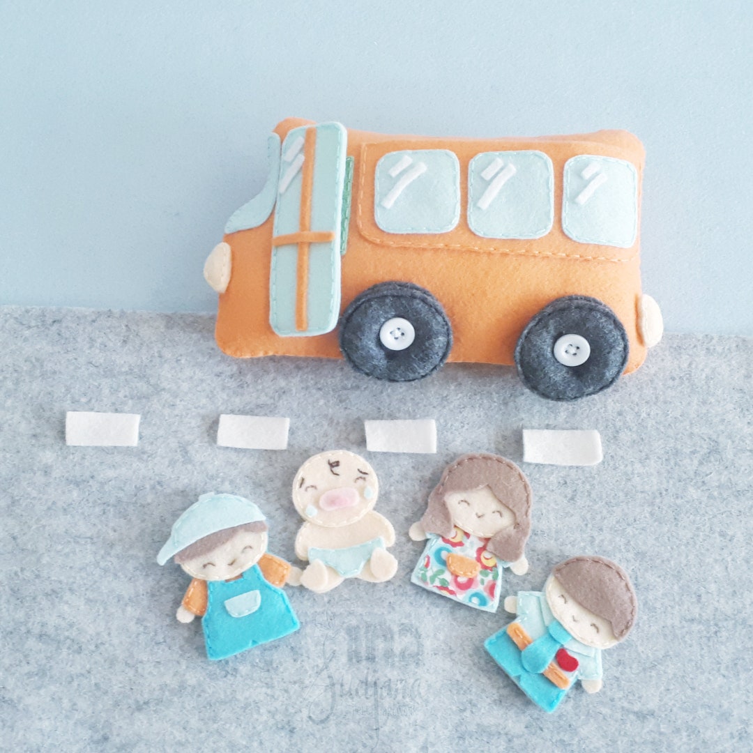 Wheels on the Bus Wool Felt Finger Puppets, Pretend Play, Perth - Etsy