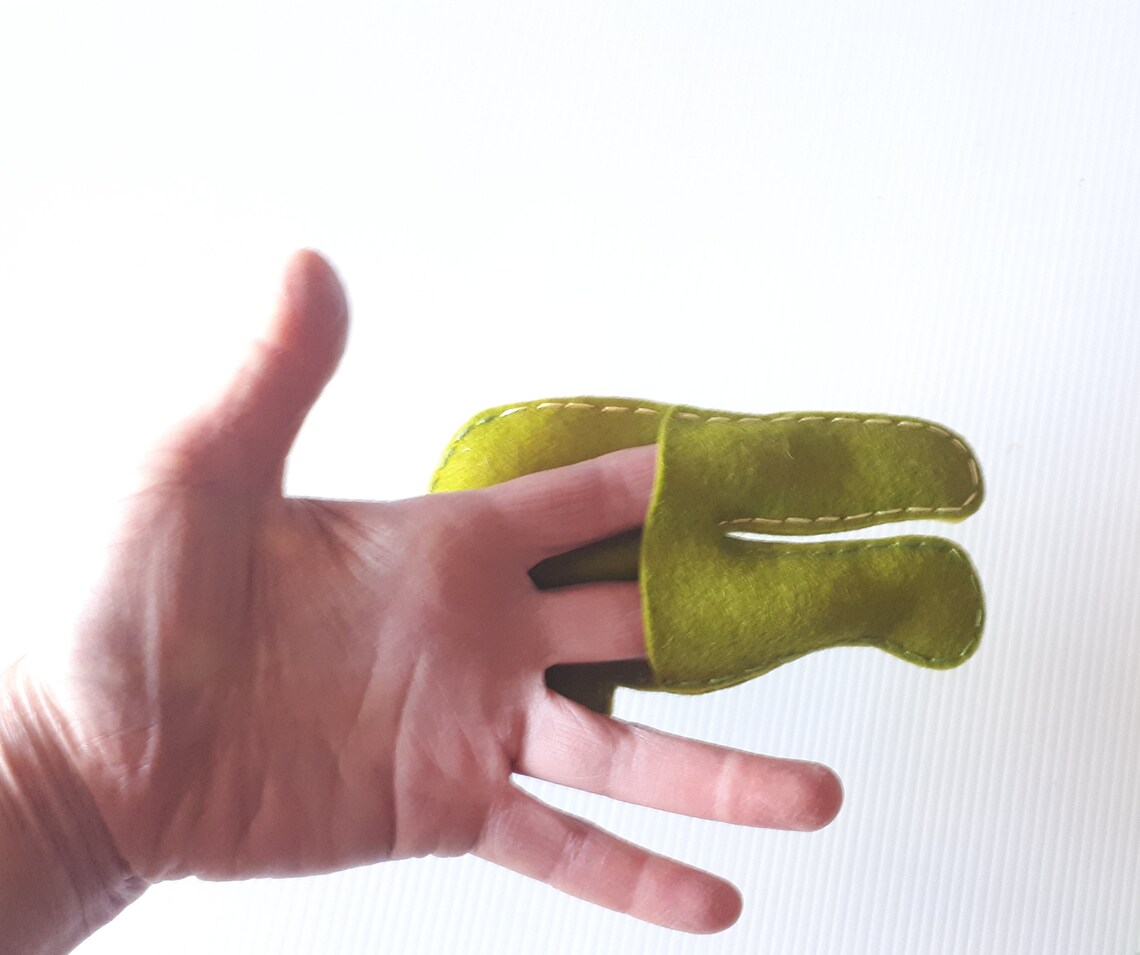 Set of 5 Cheeky Monkeys, Crocodile Optional - Felt Finger Puppets ...