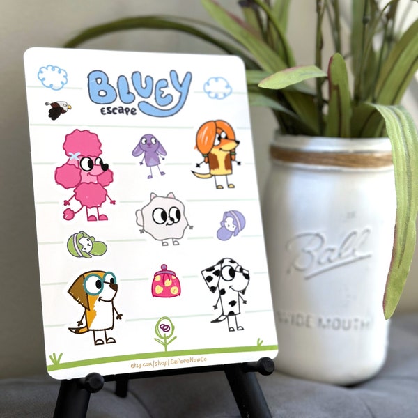 Bluey Stickers - Etsy