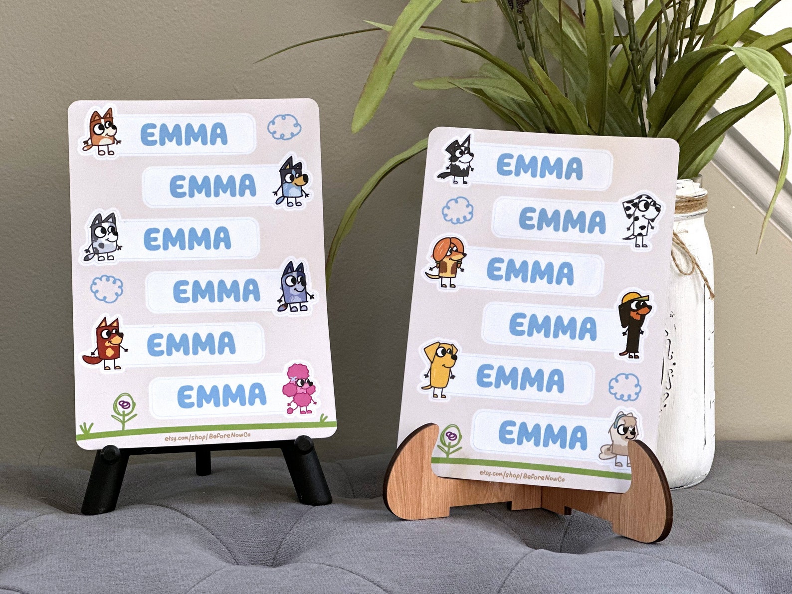 Bluey Kids Name Stickers, Daycare Name Labels, Preschool Name Labels ...