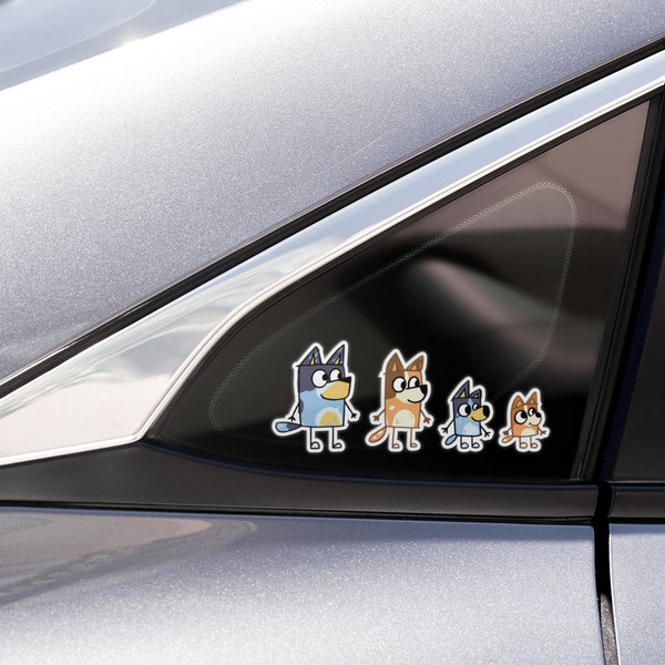 Bluey family car decals - Etsy Schweiz