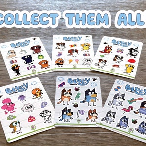 Bluey Family Vinyl Sticker Sheet: Muffin, Socks, Stripe, Trixie - Etsy