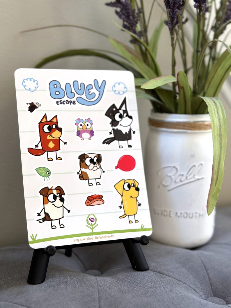 Bluey Friends & Family Vinyl Stickers - 6 Pack Bundle - Etsy