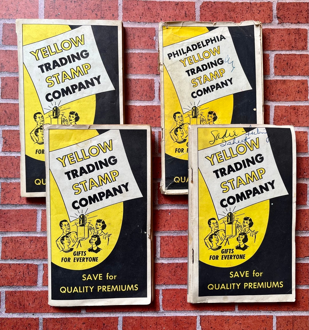 Vintage Yellow Trading Stamp Ephemera Books - Etsy
