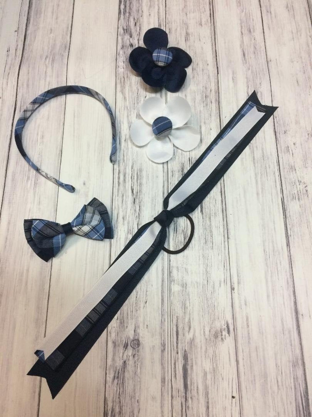 School Uniform Navy, White, Light Blue Back to School Plaid 76 Uniform ...