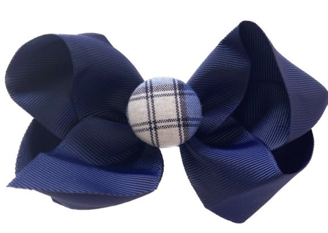 School Uniform Bows, Back to School Hair Bows, Carden Plaid, School ...