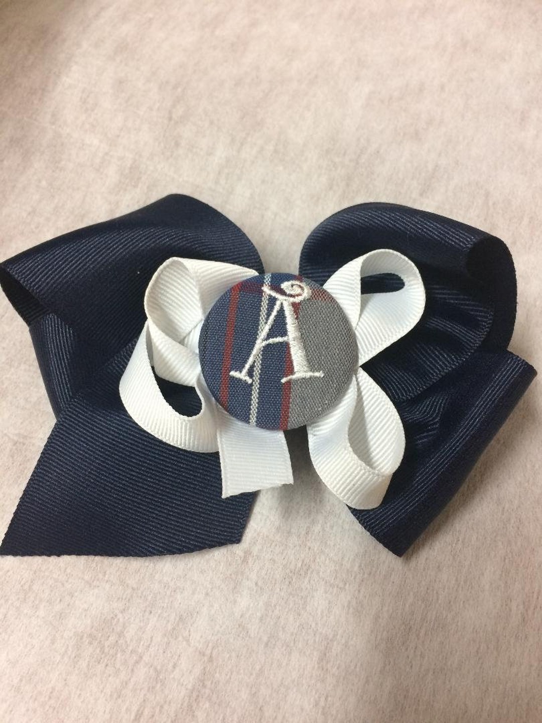 School Uniform Monogram Boutique Bow "melissa" - Etsy