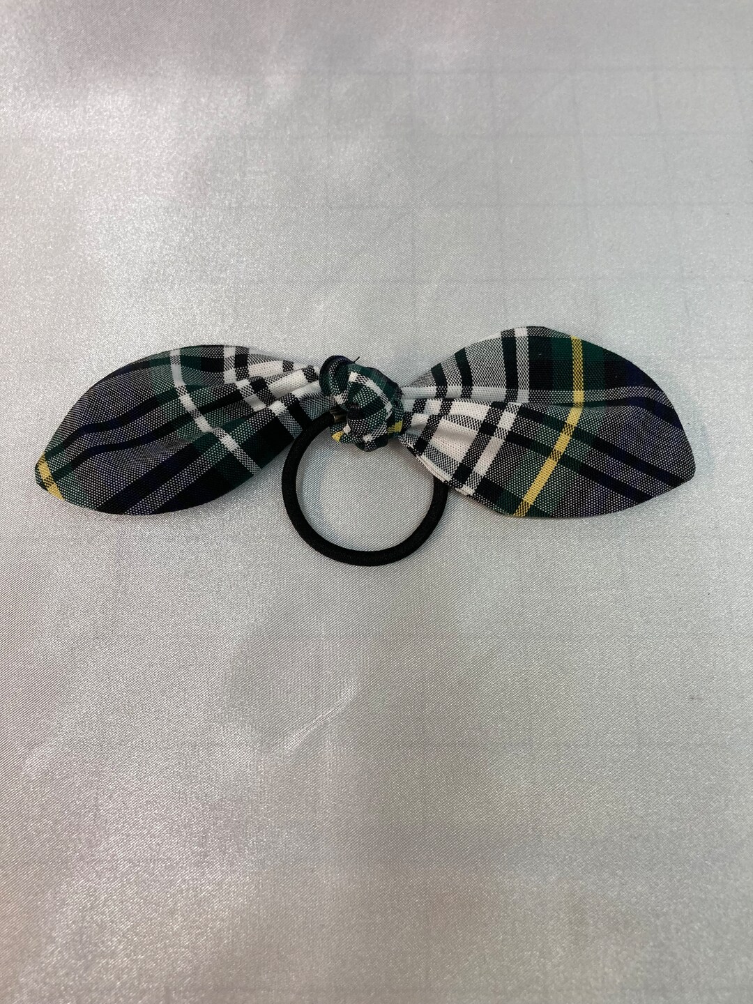 School Uniform Pony Tail W/band Plaid Fabric School Uniform. Bunny Ear ...
