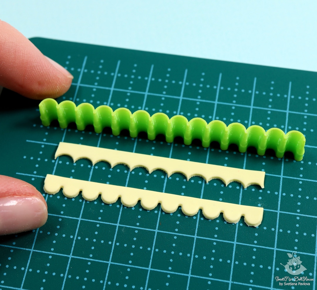 Curly Edge Polymer Clay Cutter: Figure Ruler #5, PLA Plastic - Etsy