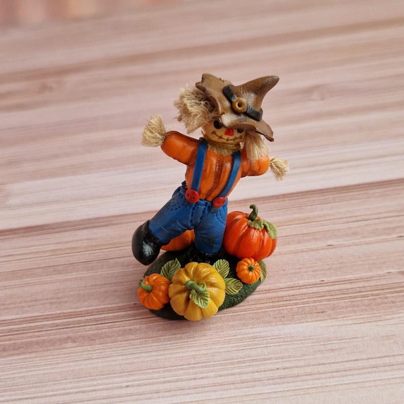 Miniature Scarecrow. Miniature Figurine. Autumn Collection. Polymer ...