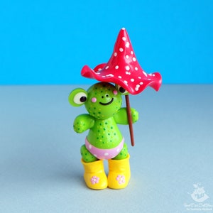 Miniature Frog. Handmade, Polymer Clay. Dollhouse. Miniature Figurine ...