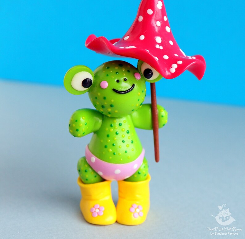 Miniature Frog. Handmade Polymer Clay. Dollhouse. Miniature - Etsy