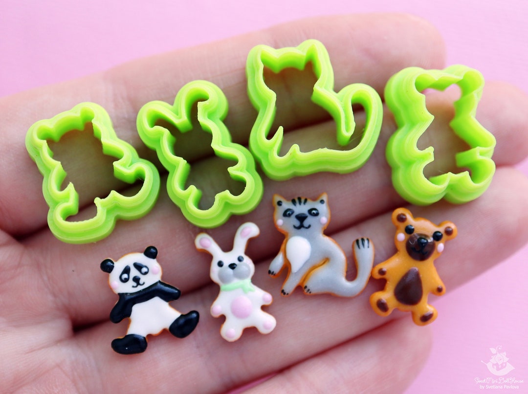 Custom Cutter/printed to Order/set of Cutters: Bear, Cat, Bunny, Panda ...