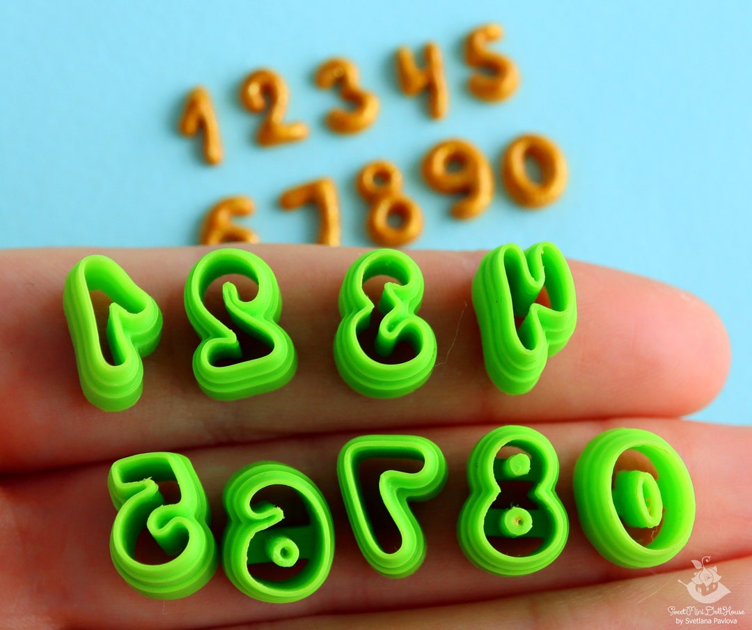 Custom Cutter/printed to Order/set of Cutters 9 Pieces\numbers\pla ...