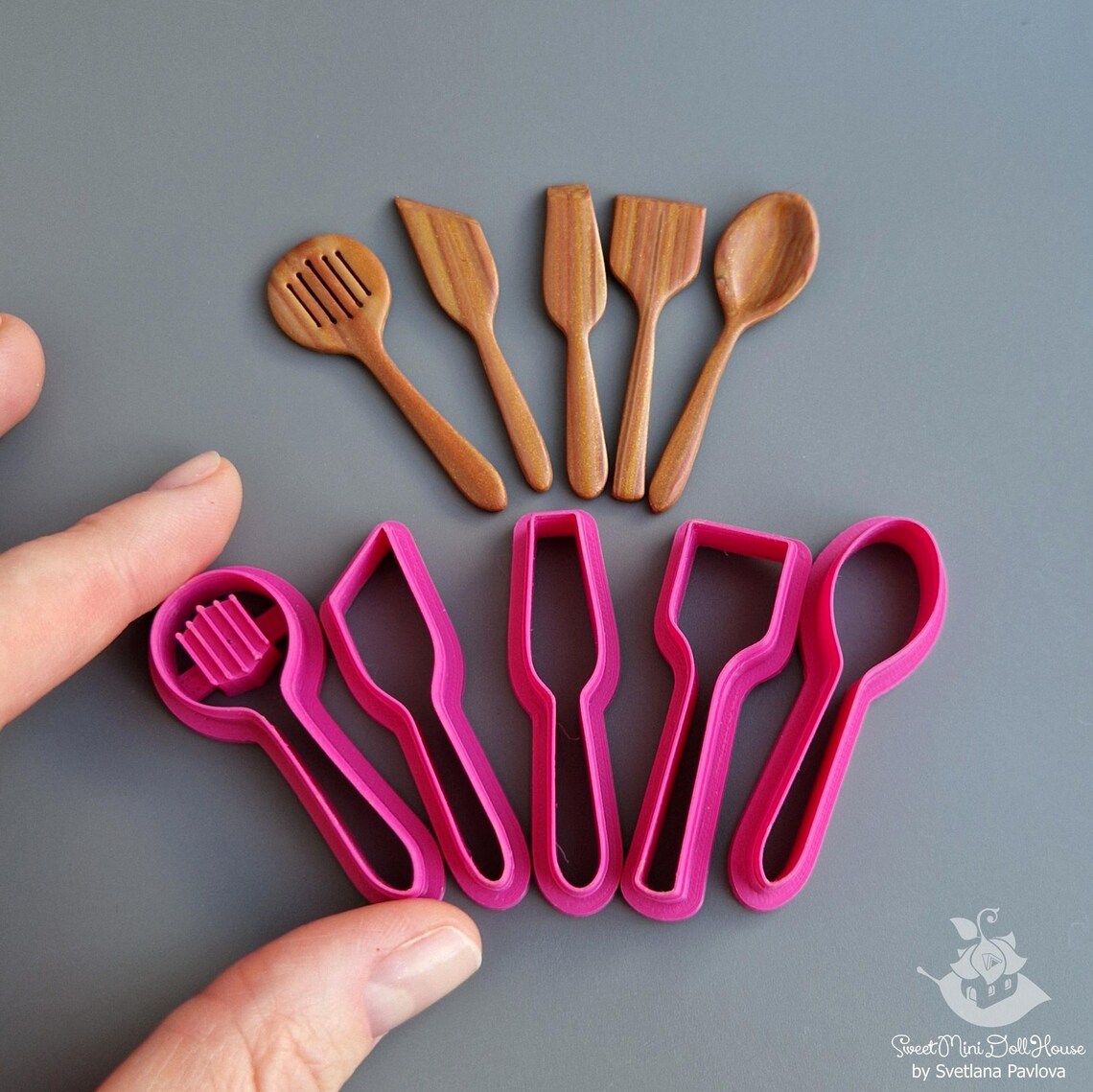 In Scale Miniature Kitchenware Cutter Set - 3D Printed PLA Plastic LB12 ...