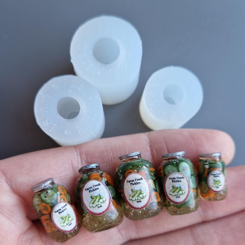 Miniature Jar MOLDS 1/12 Scale: Polymer Clay Food-safe Silicone - Etsy