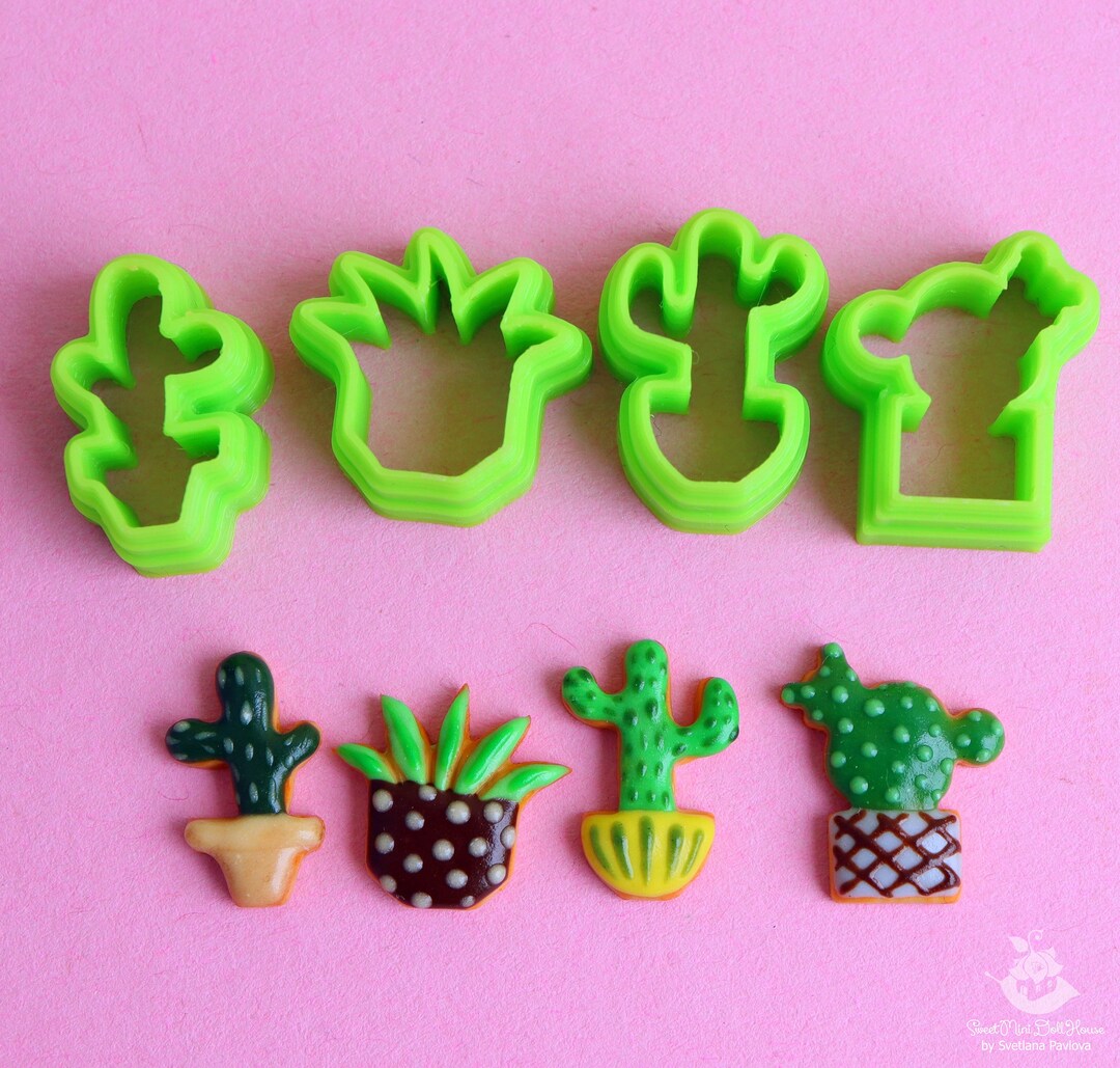 Cactus Cookie Cutter Set: 3D Printed PLA Plastic, 4 Piece - Etsy