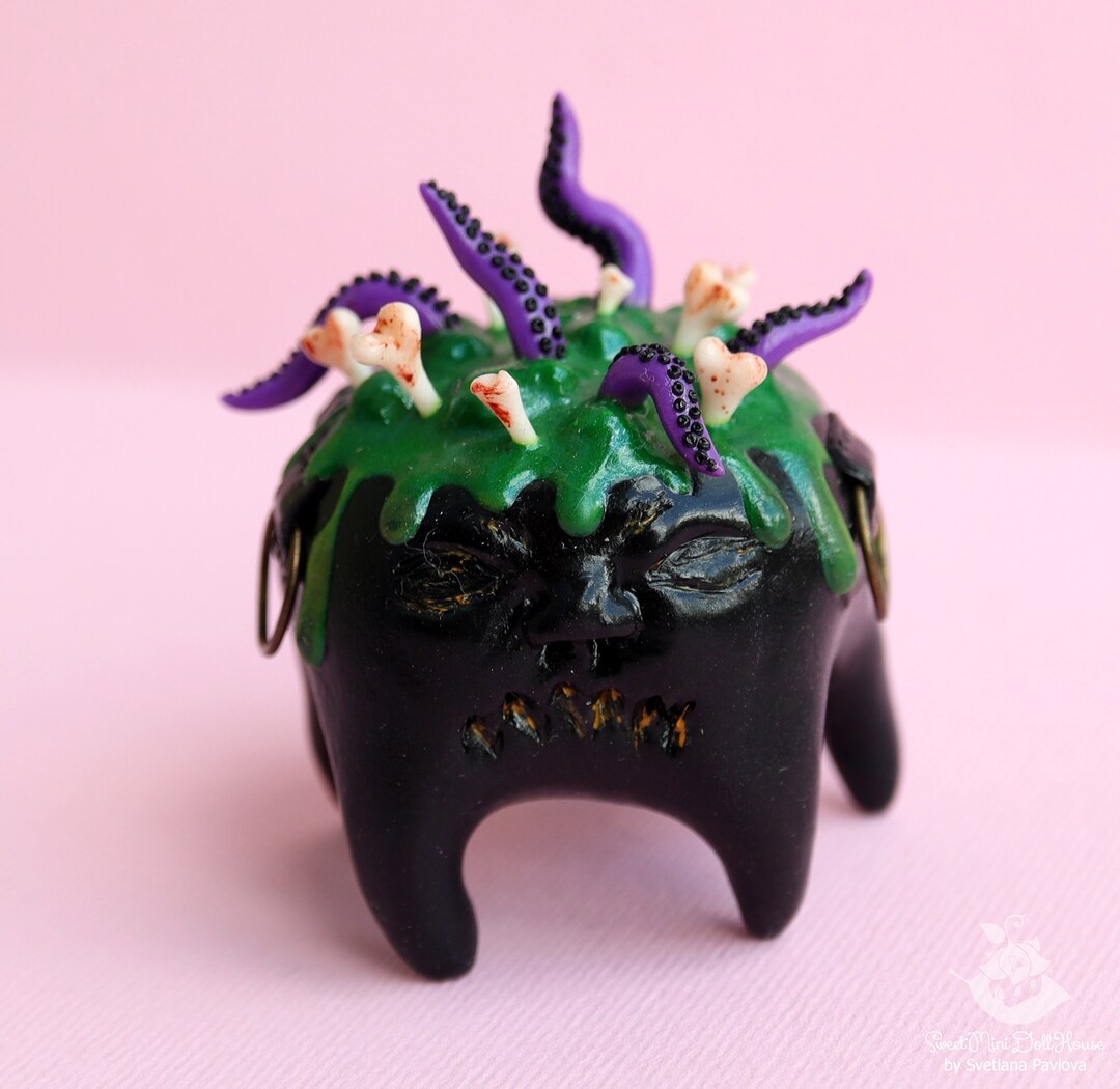 Miniature Witch Pot With Poisonous Soup. Handmade, Polymer Clay ...