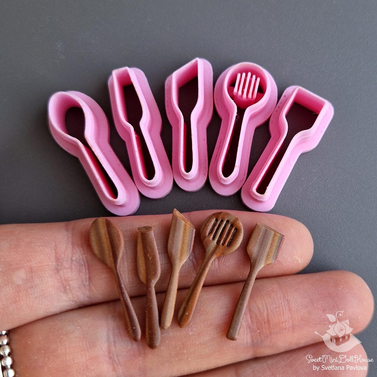 In Scale Miniature Kitchenware Cutter Set - 3D Printed PLA Plastic LB12 ...