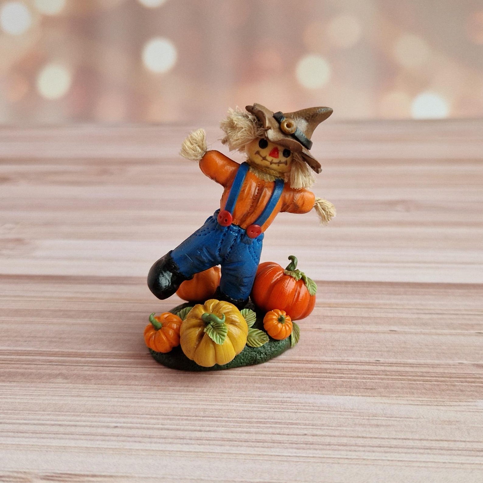 Miniature Scarecrow. Miniature Figurine. Autumn Collection. Polymer ...