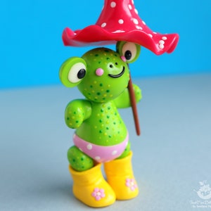 Miniature Frog. Handmade, Polymer Clay. Dollhouse. Miniature Figurine ...