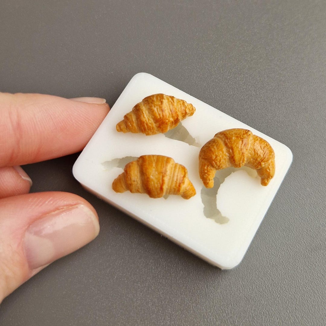 Miniature Croissants Silicone Mold: Polymer Clay, Resin, Food Safe - Etsy