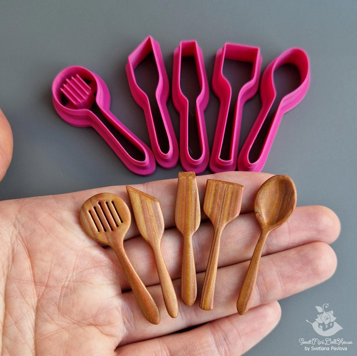 In Scale Miniature Kitchenware Cutter Set - 3D Printed PLA Plastic LB12 ...