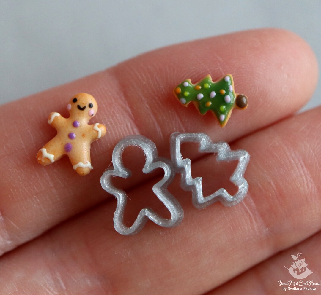 Miniature Cutters for Doll Kitchen, Cutters Gingerbread Man and ...