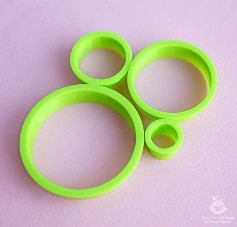 PLA Plastic Circle Cutter Set: Miniature Decoration (1/2/3/4 Cm) - Etsy
