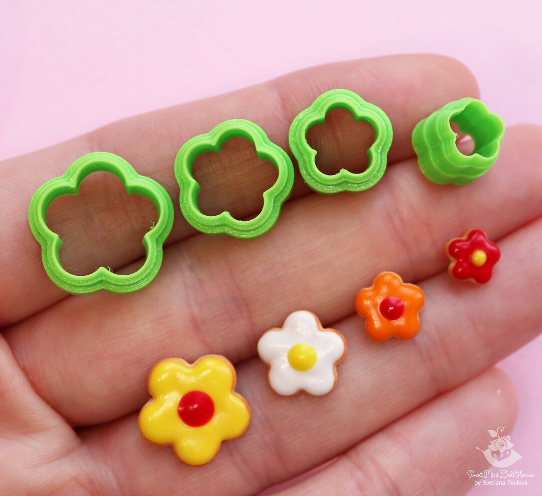 Custom Cutter/printed to Order/set of Cutters 4 Pieces Flowers FP5. PLA ...