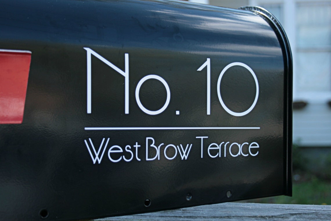 Address Decals Modern Mailbox Decals 2 Sets of Customized - Etsy