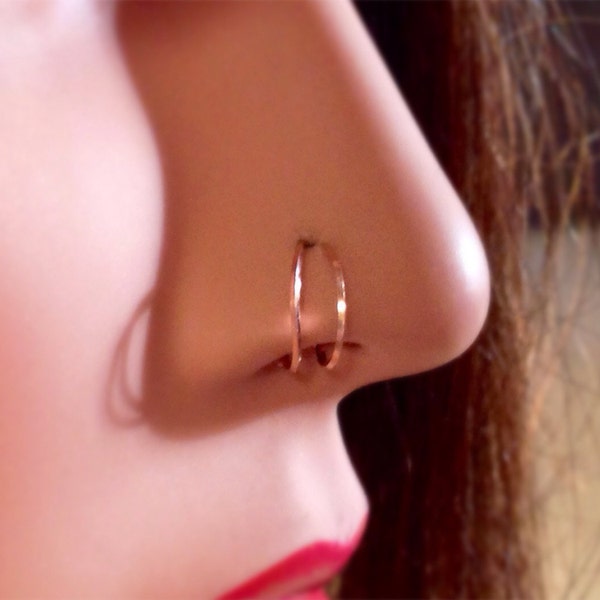 Double Nose Ring - Etsy