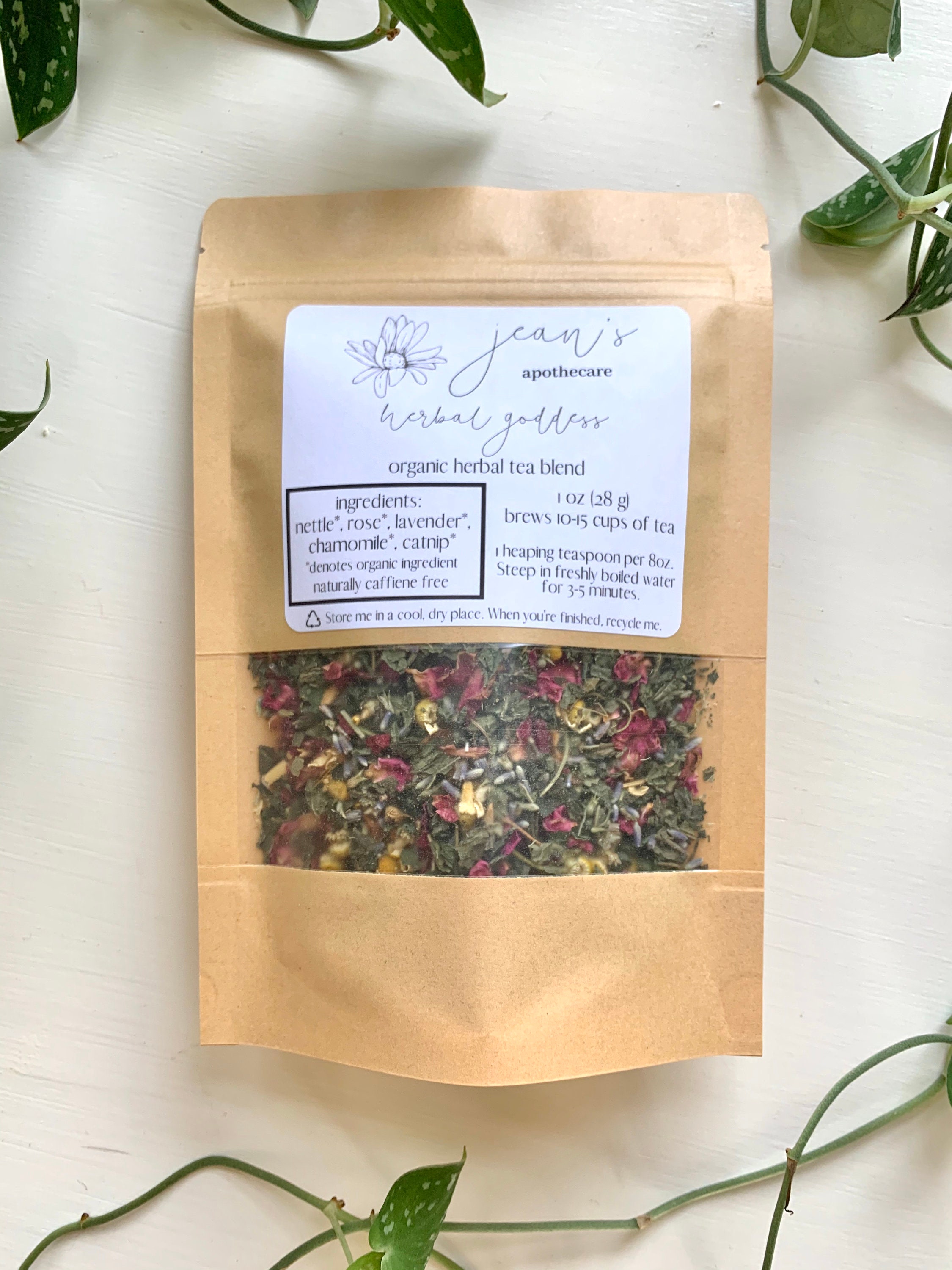 Herbal Goddess Tea Caffeine Free Soothing Tea Self-love | Etsy