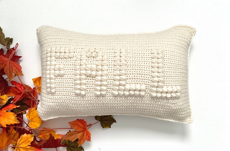 FALL Crochet Pillow Pattern Crochet Pillow Fall Word Halloween - Etsy