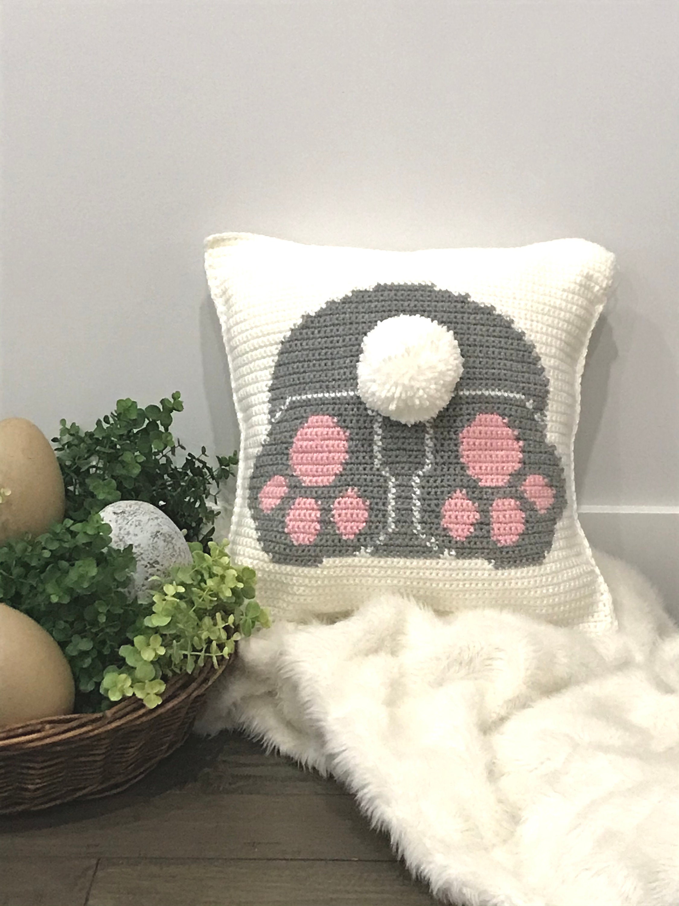 Crochet Pattern Bunny Pillow Crochet DIY Farmhouse Style Home Decor ...