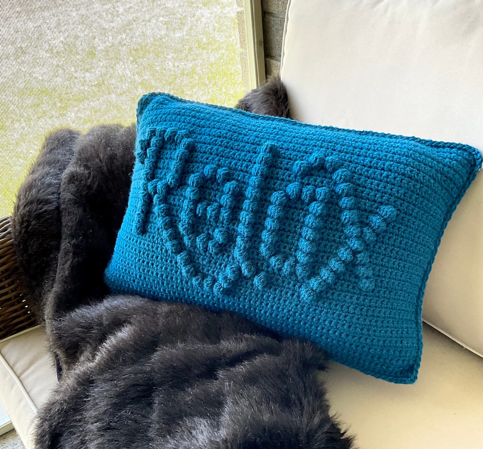 Crochet Pillow Pattern RELAX Crochet Cushion DIY Cottage Decor - Etsy