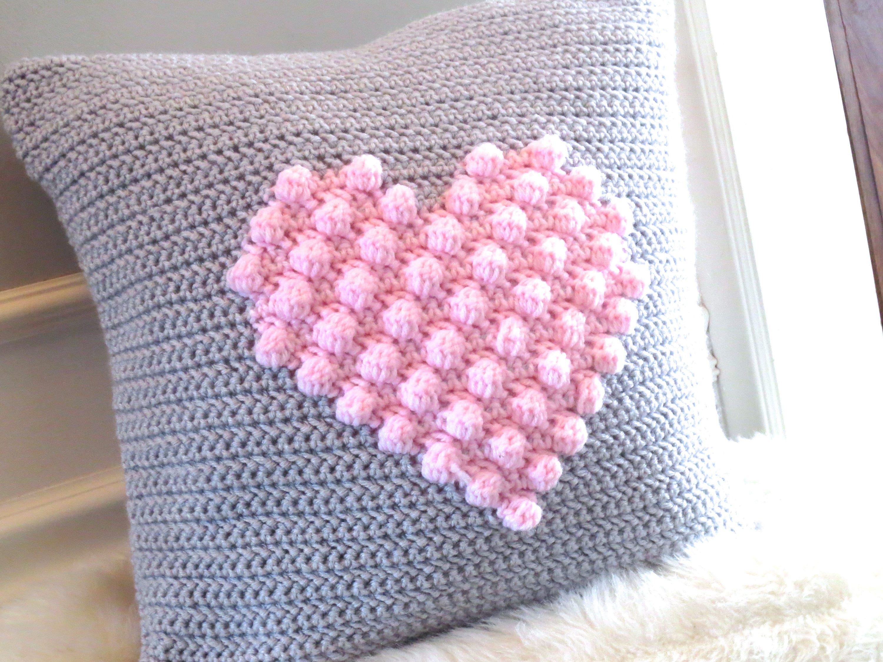 Crochet Pattern Heart Pillow Crochet Pillow Crochet DIY | Etsy